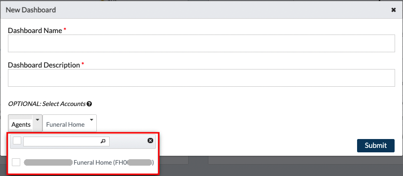 Dashboards in Online Access