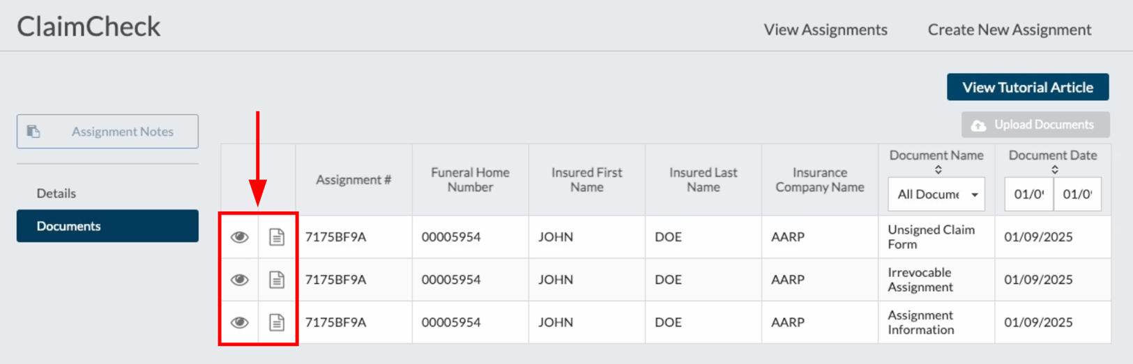 Submitting a Claimcheck assignment